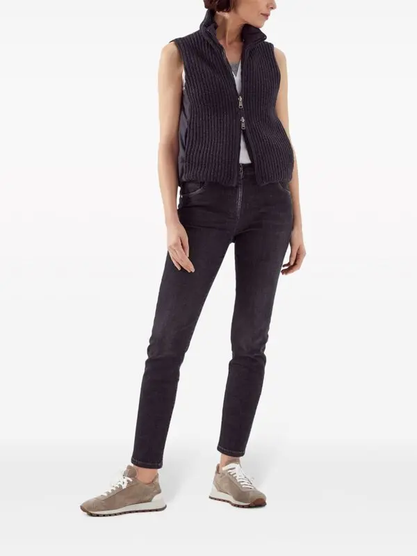 Brunello Cucinelli Reversible Padded Gilet - Black