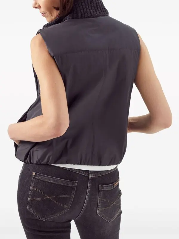 Brunello Cucinelli Reversible Padded Gilet - Black