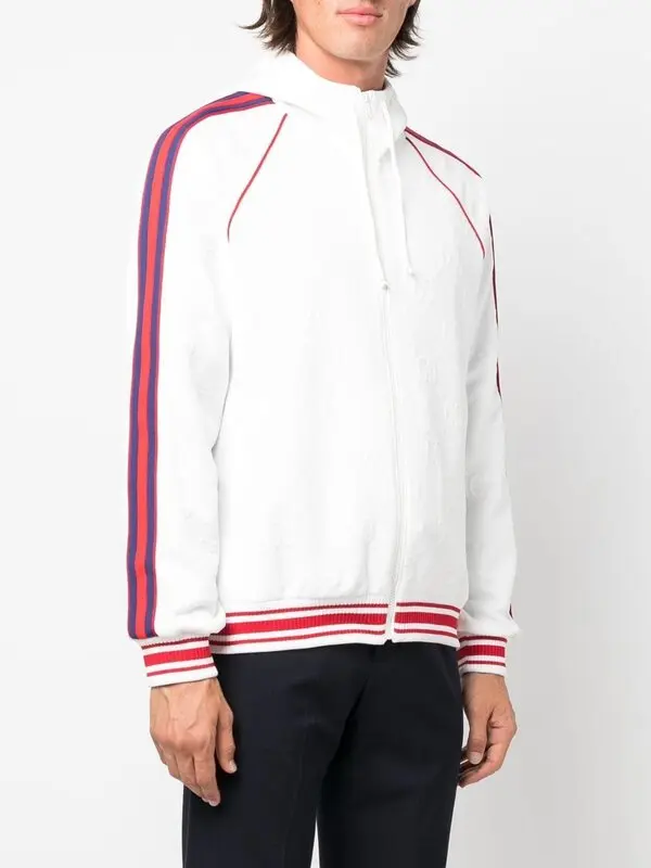 Gucci Web Stripe Zipped Hoodie