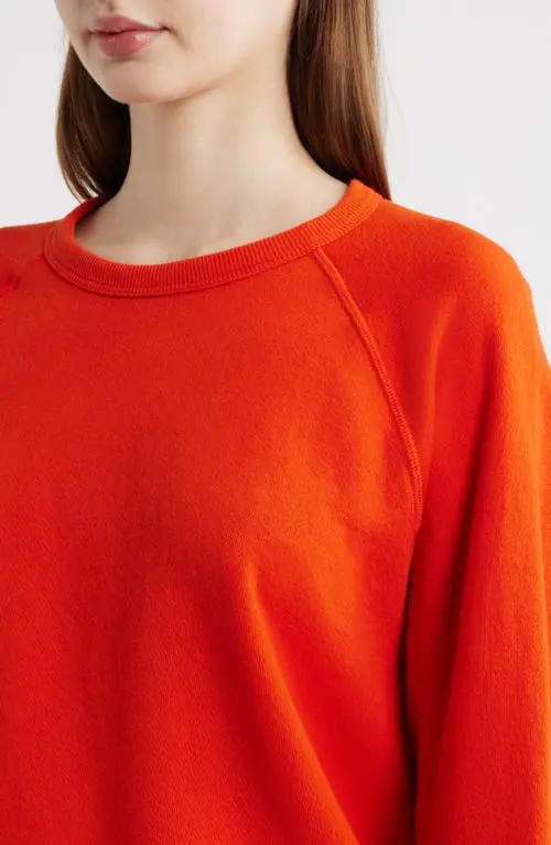 The Great. College French Terry Sweatshirt - Persimmon