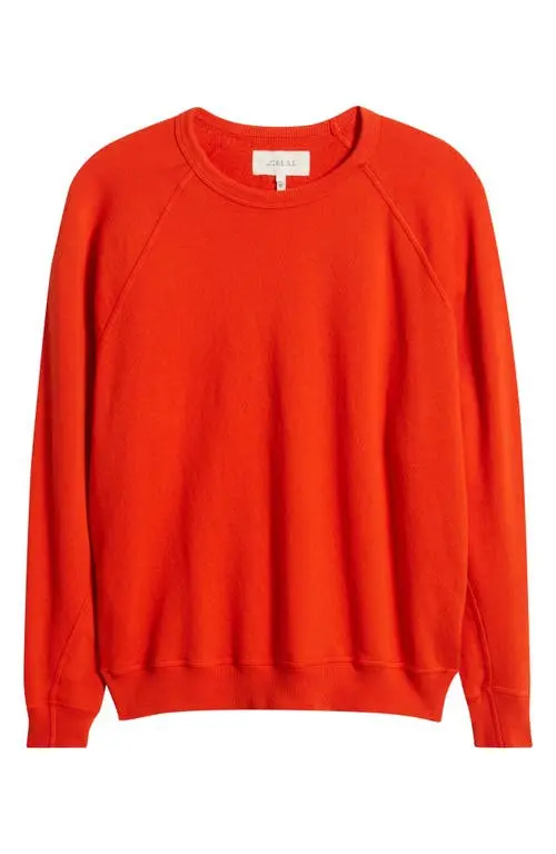 The Great. College French Terry Sweatshirt - Persimmon