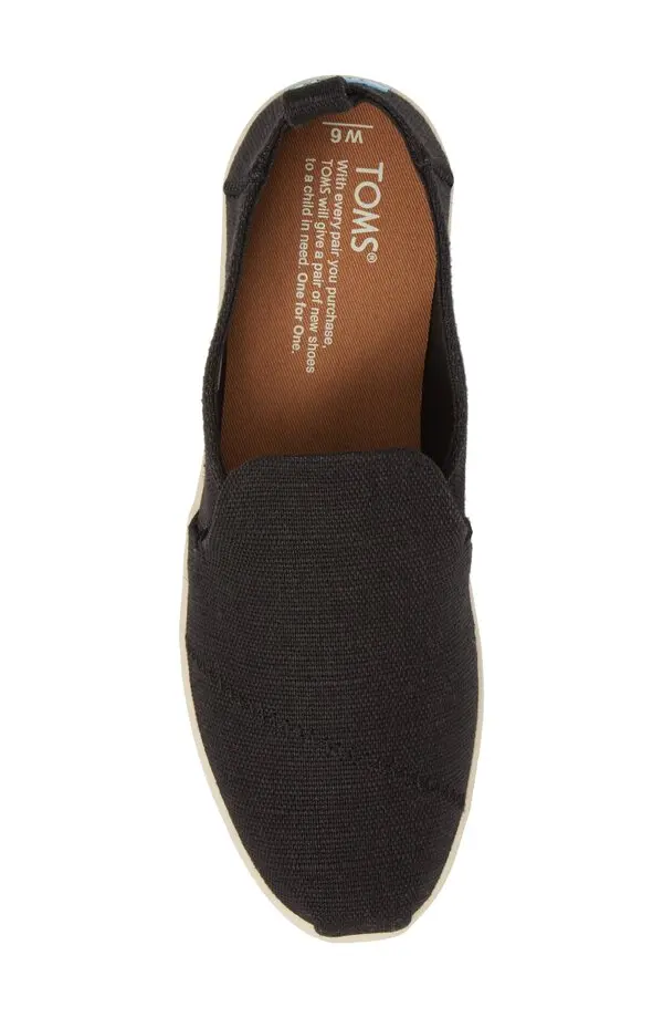 Toms Alpargata Slip-on - Black Heritage Canvas