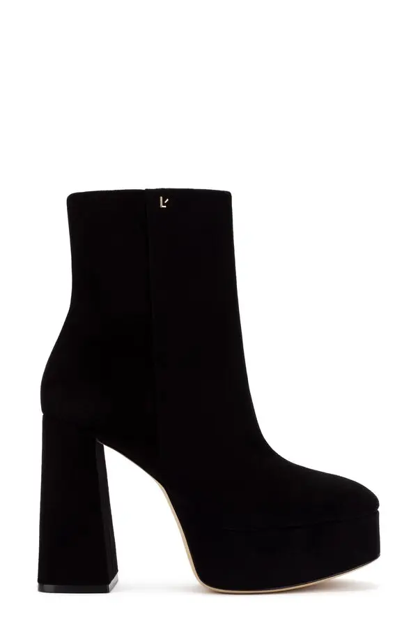 Larroude Dolly Platform Bootie - Black