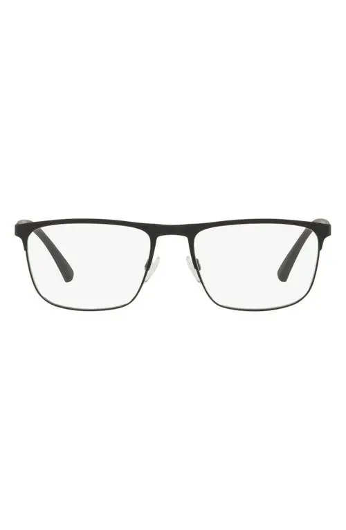 Emporio Armani 55mm Square Eyeglasses - Black