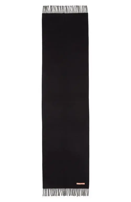 Acne Studios Fringe Wool Scarf - Black