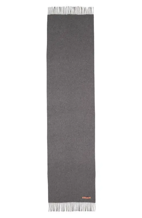 Acne Studios Fringe Wool Scarf - Light Grey Melange
