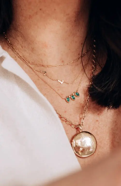 Anzie Bouquet Diamond And Mini Fan Necklace