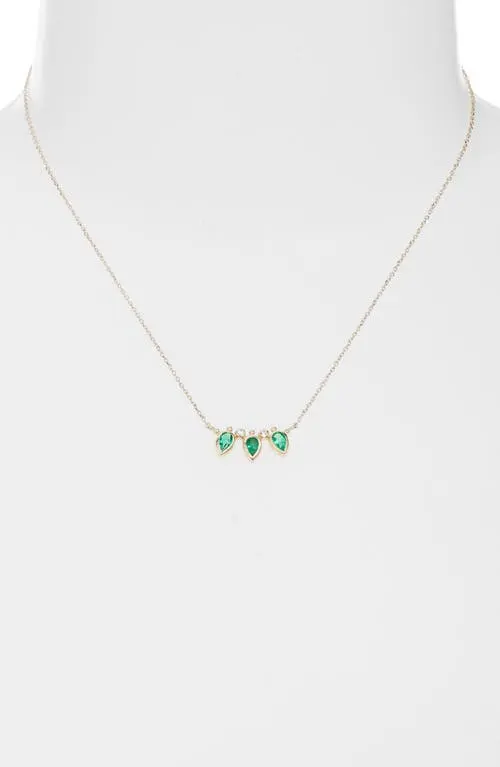Anzie Bouquet Diamond And Mini Fan Necklace