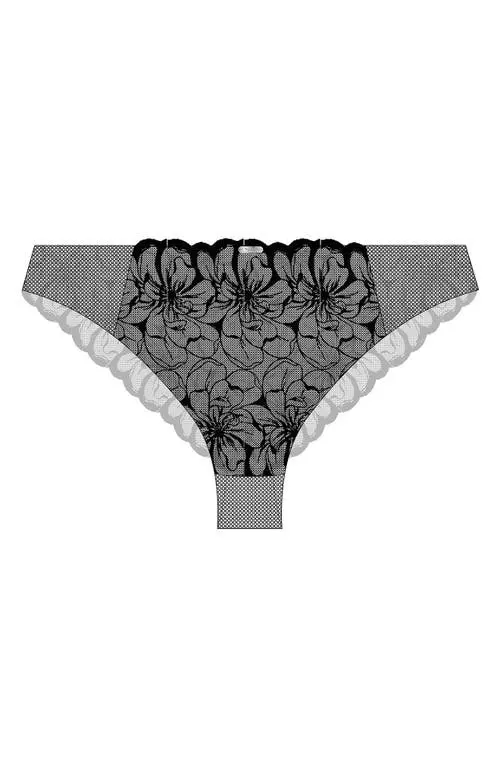 Chantelle Fleurs Thong - Black