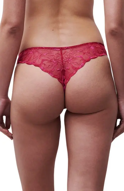 Chantelle Fleurs Thong - Candy Apple Shades