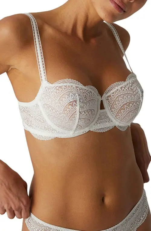 Simone Perele Karma Underwire Lace Demi Bra - Ivory