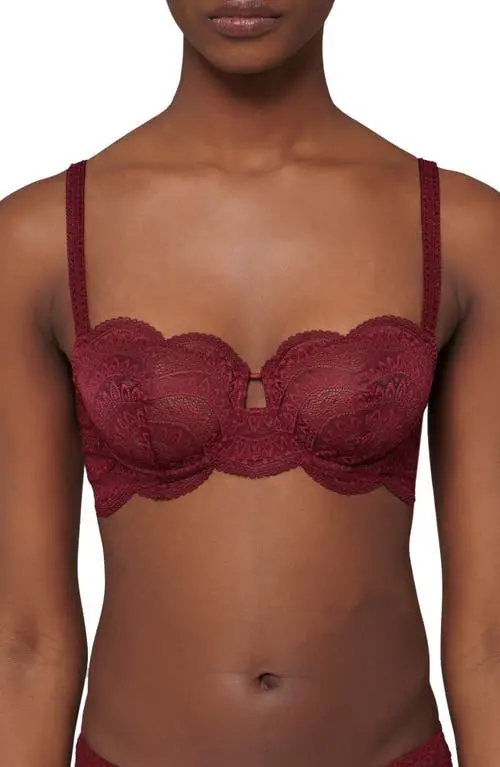 Simone Perele Karma Underwire Lace Demi Bra - Spinel Red
