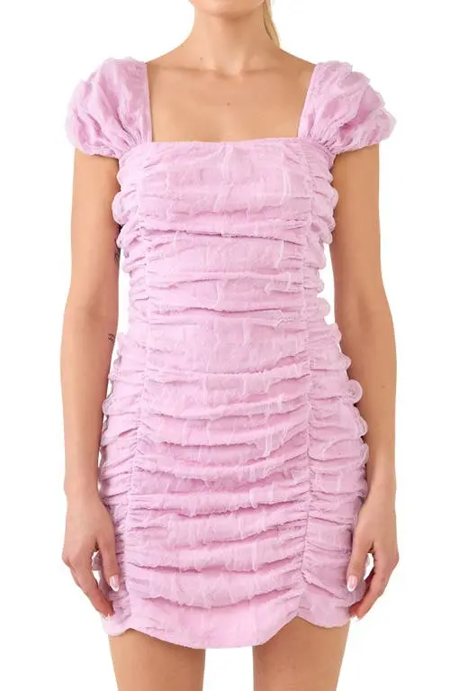Endless Rose Textured Ruched Minidress