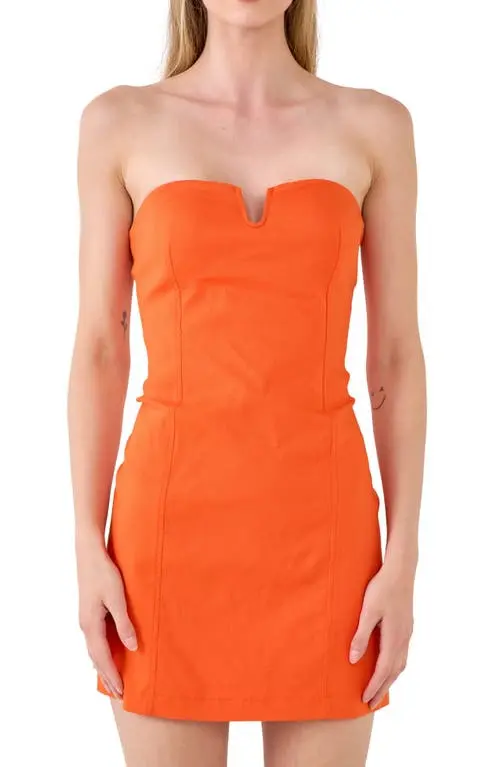 Endless Rose Strapless Mini Dress - Orange