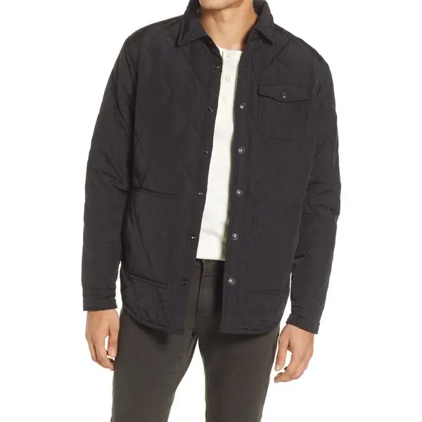 SCHOTT Quilted Down Shirt Jacket