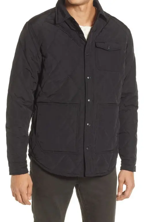SCHOTT Quilted Down Shirt Jacket