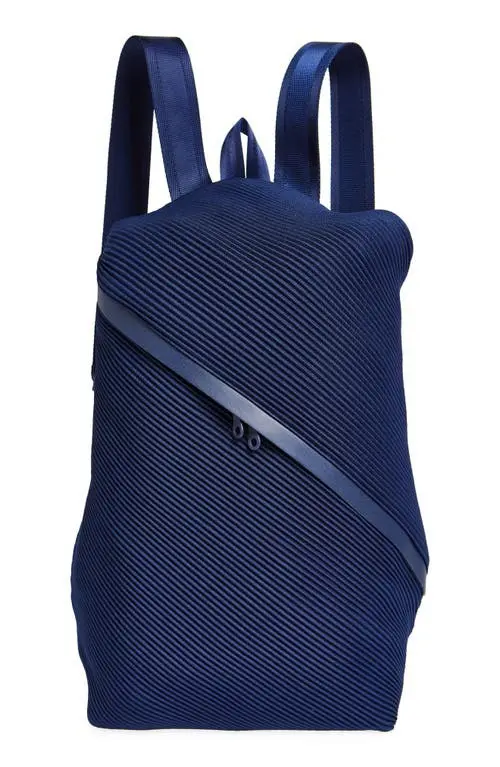 Issey Miyake Bias Pleated Backpack - Navy