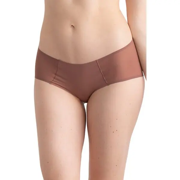 Uwila Warrior Soft Seamless Briefs With Mesh - Toffee