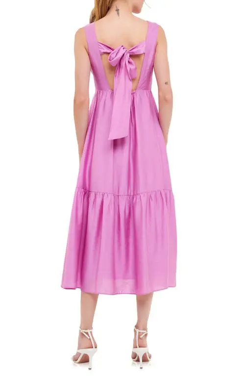 Endless Rose Bow Back Midi Dress