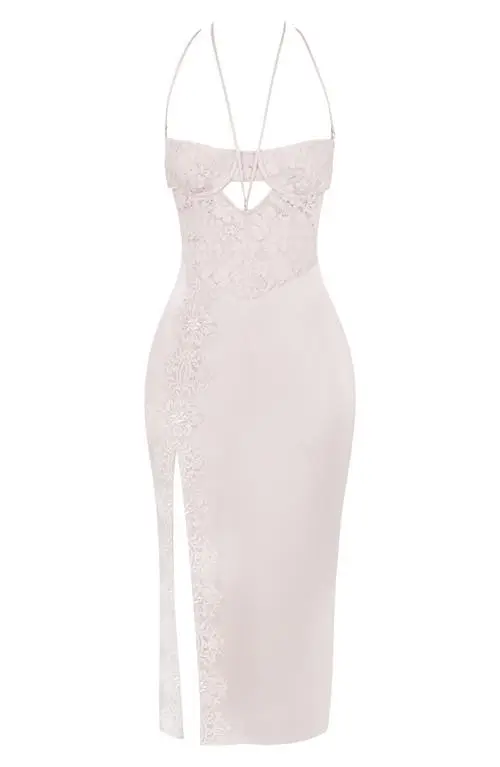 House Of Cb Georgia Lace Body-Con Dress - Crystal | Editorialist