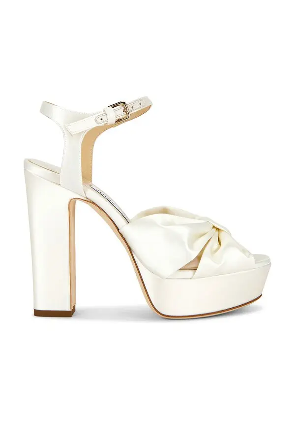 JIMMY CHOO Heloise 120 Platform - Ivory