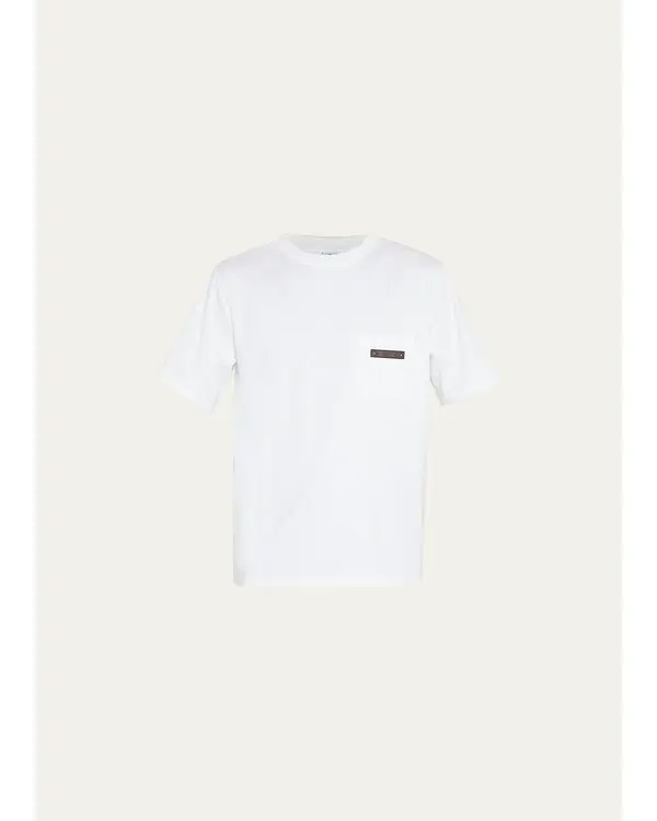 Berluti Leather Tab T-shirt - Blanc Optique