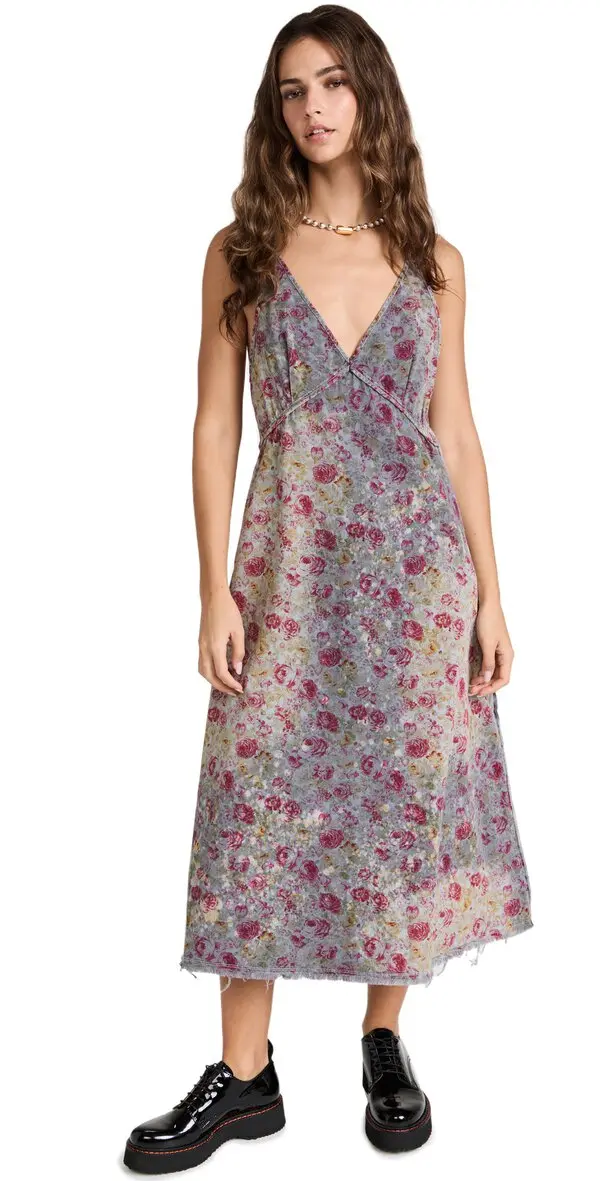 R13 Bleached Grunge Slip Dress