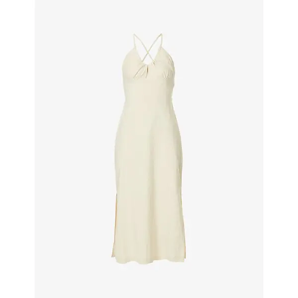 SAMSOE SAMSOE Holly Halterneck Stretch-woven Midi Dress