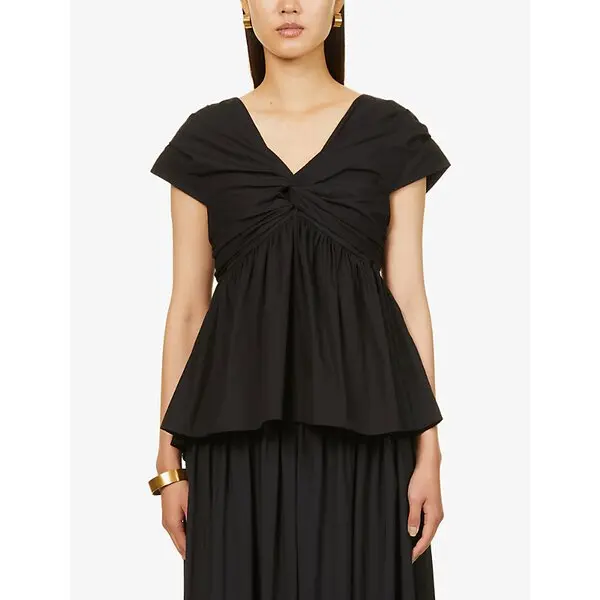 Tove Olivia Peplum Organic-cotton Top