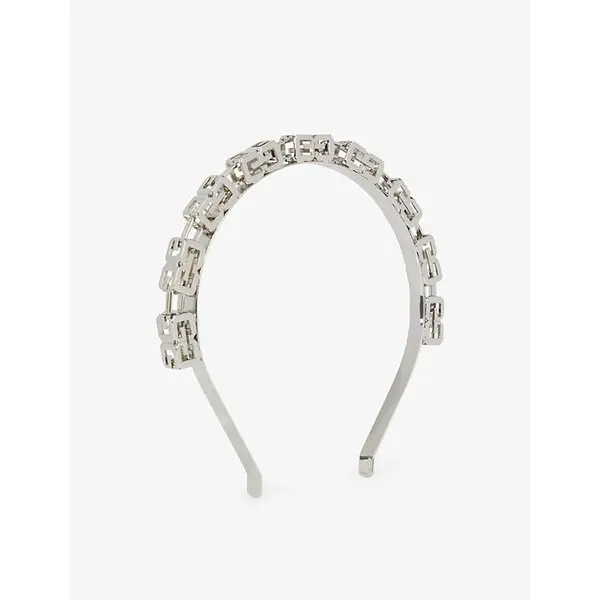 Givenchy G Cube Chain Headband Hairband Givenchy G Cube -Tone Headband - Gold | Editorialist main image 4