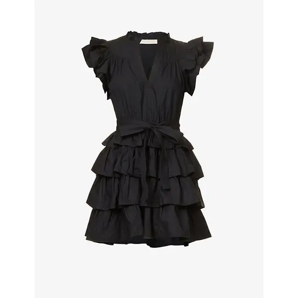 Ulla Johnson Lulua V-neck Cotton-poplin Mini Dress