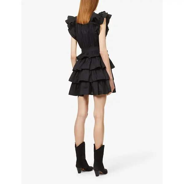 Ulla Johnson Lulua V-neck Cotton-poplin Mini Dress