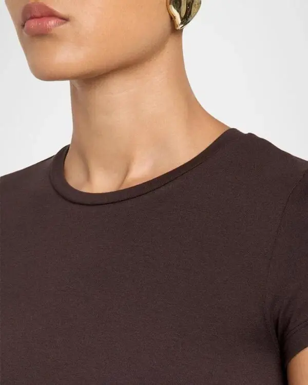 Majestic Filatures Soft Touch Crewneck T-shirt - Chocolate