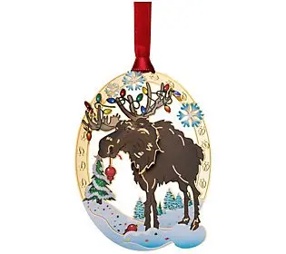 BEACON DESIGN Holiday Moose Ornament - One-color