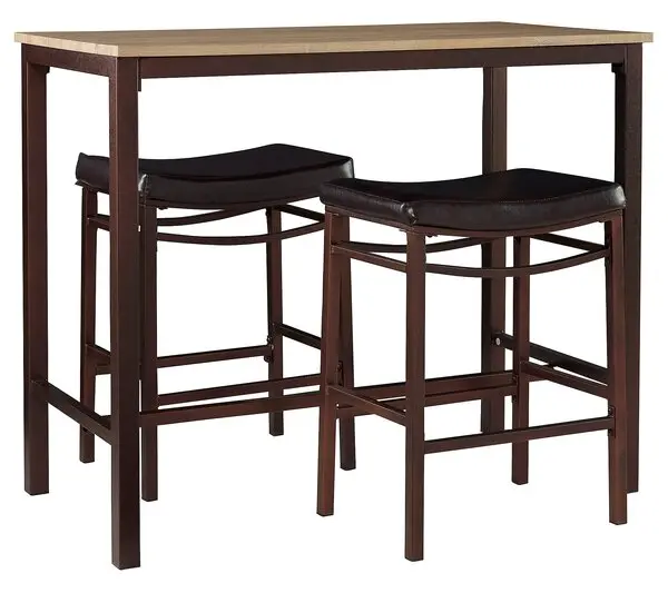 LINON Home Willow Three-piece Kitchen Dinette P Ub Set - One-color