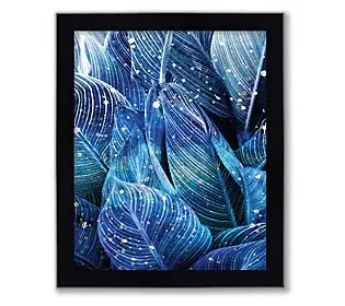 COURTSIDE MARKET Midnight Palm Leaves 1 8' X 10 Wall Art - One-color