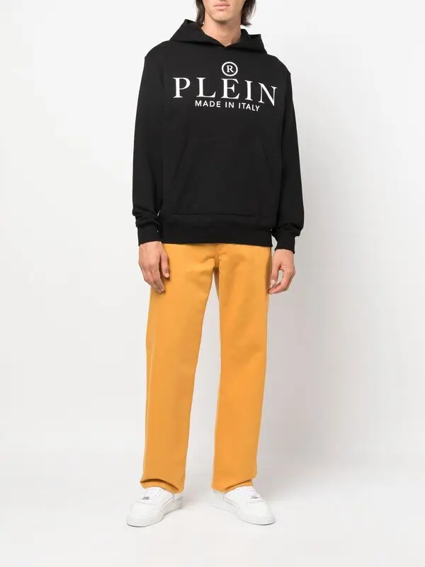 Philipp Plein Logo-print Pullover Hoodie - Black
