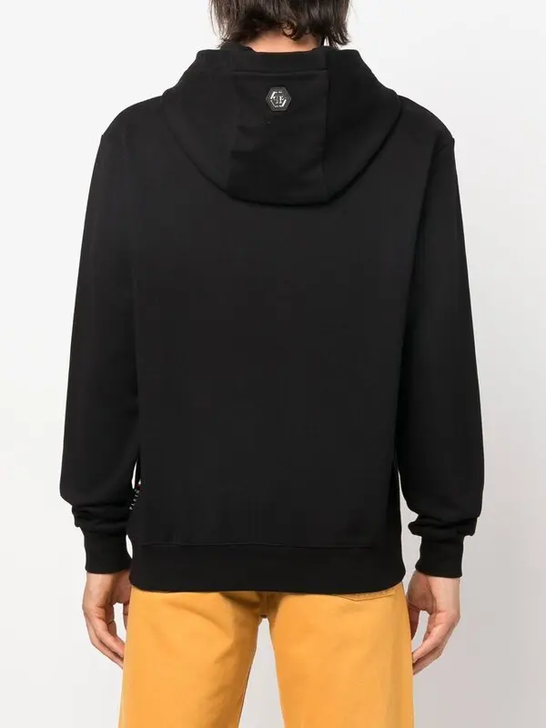 Philipp Plein Logo-print Pullover Hoodie - Black