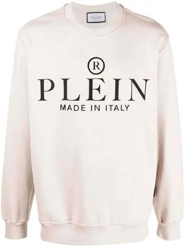 Philipp Plein Logo Print Crew Neck Sweatshirt