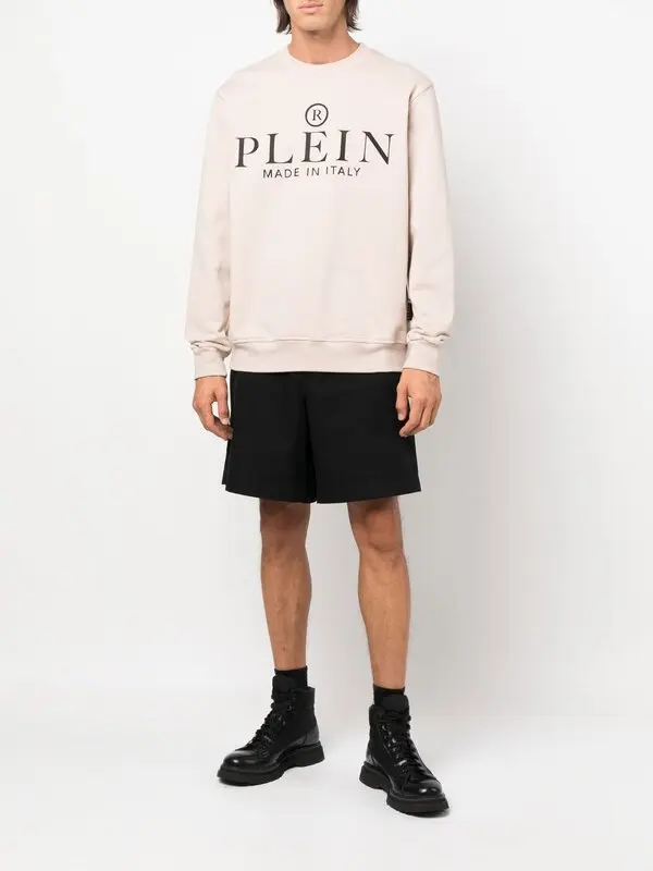 Philipp Plein Logo Print Crew Neck Sweatshirt