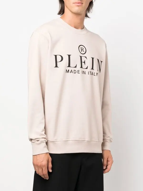 Philipp Plein Logo Print Crew Neck Sweatshirt