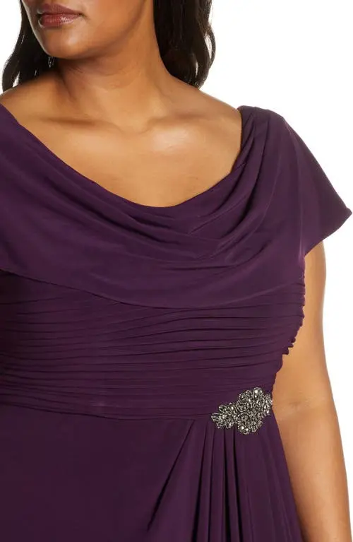 alex evenings eggplant dress Alex Evenings Victoria Empire Waist Gown Navy / 12 main image 0