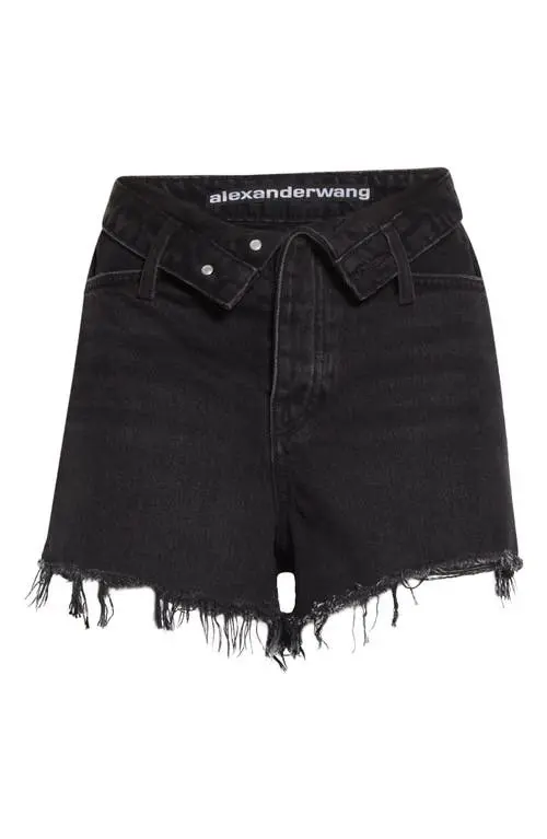 Alexander Wang Bite Flip High Waist Cutoff Denim Shorts