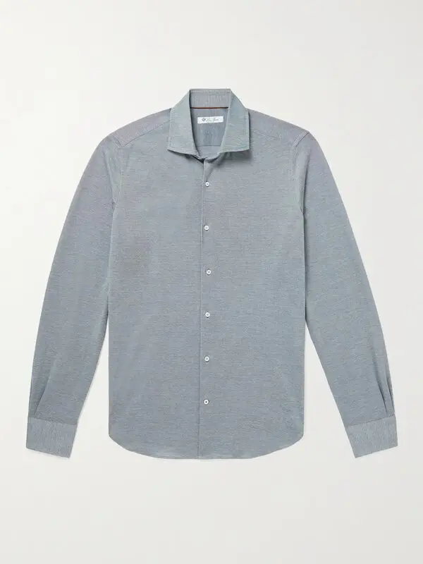 Loro Piana Andrew Cotton Oxford Shirt - Blue