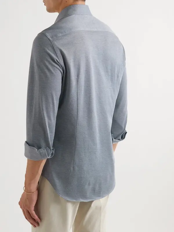 Loro Piana Andrew Cotton Oxford Shirt - Blue