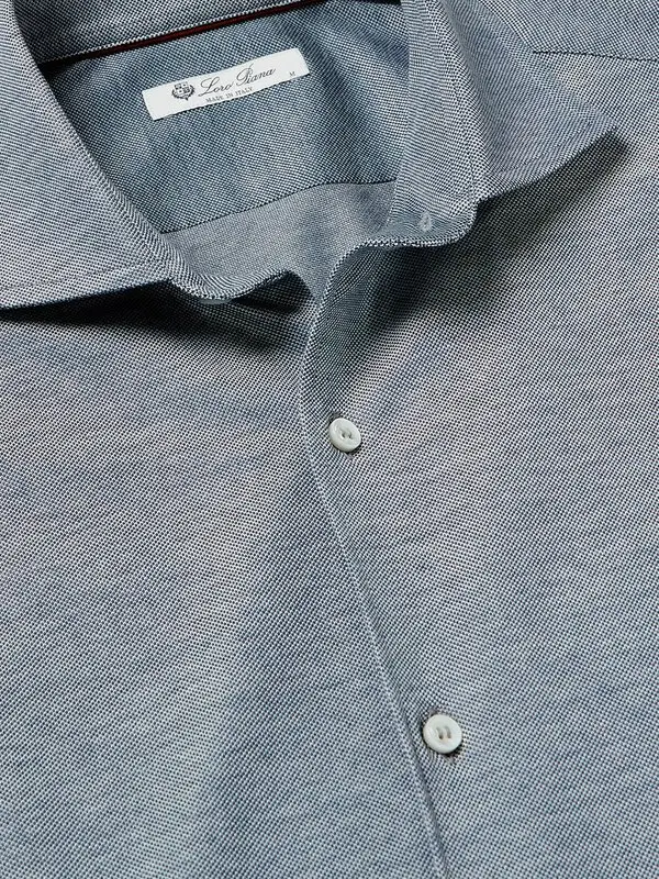 Loro Piana Andrew Cotton Oxford Shirt - Blue