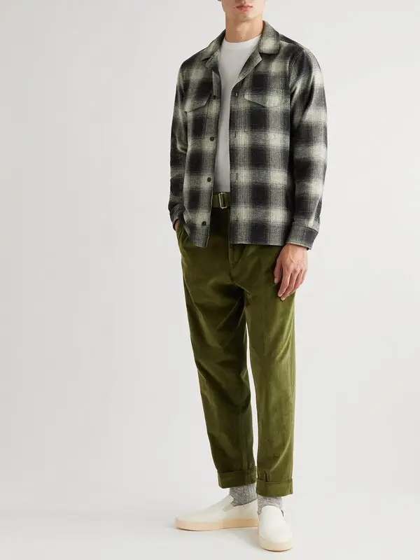 Officine Générale Judas Checked Cotton-flannel Overshirt
