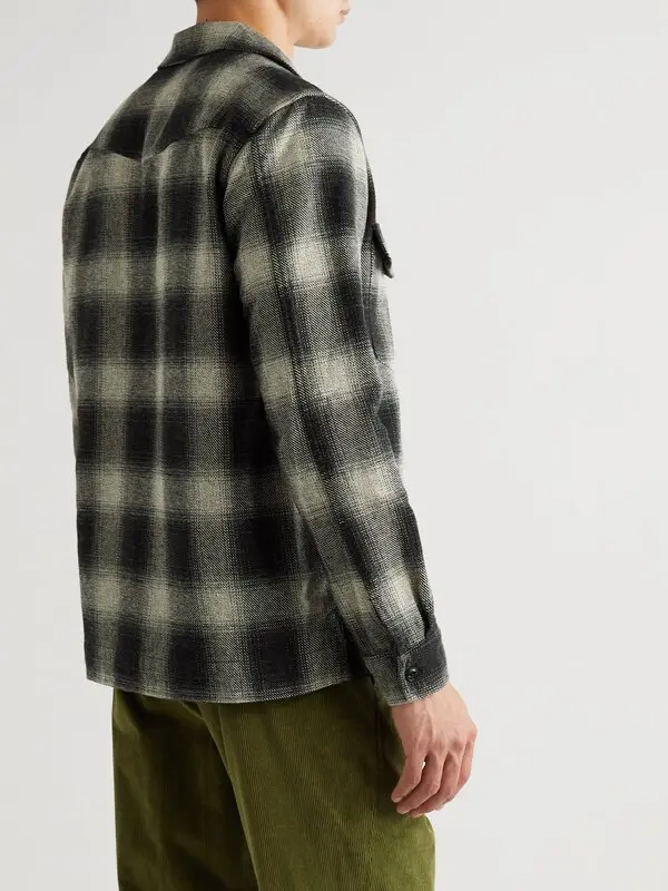 Officine Générale Judas Checked Cotton-flannel Overshirt
