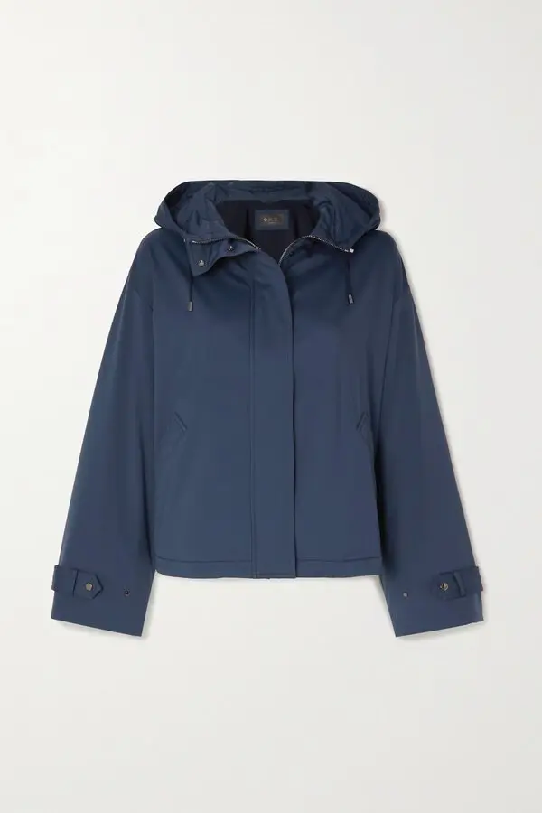 Loro Piana Shell Hooded Jacket - Blue