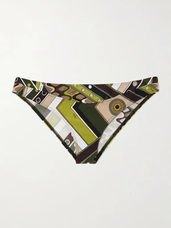 Emilio Pucci Printed Bikini Briefs - Green